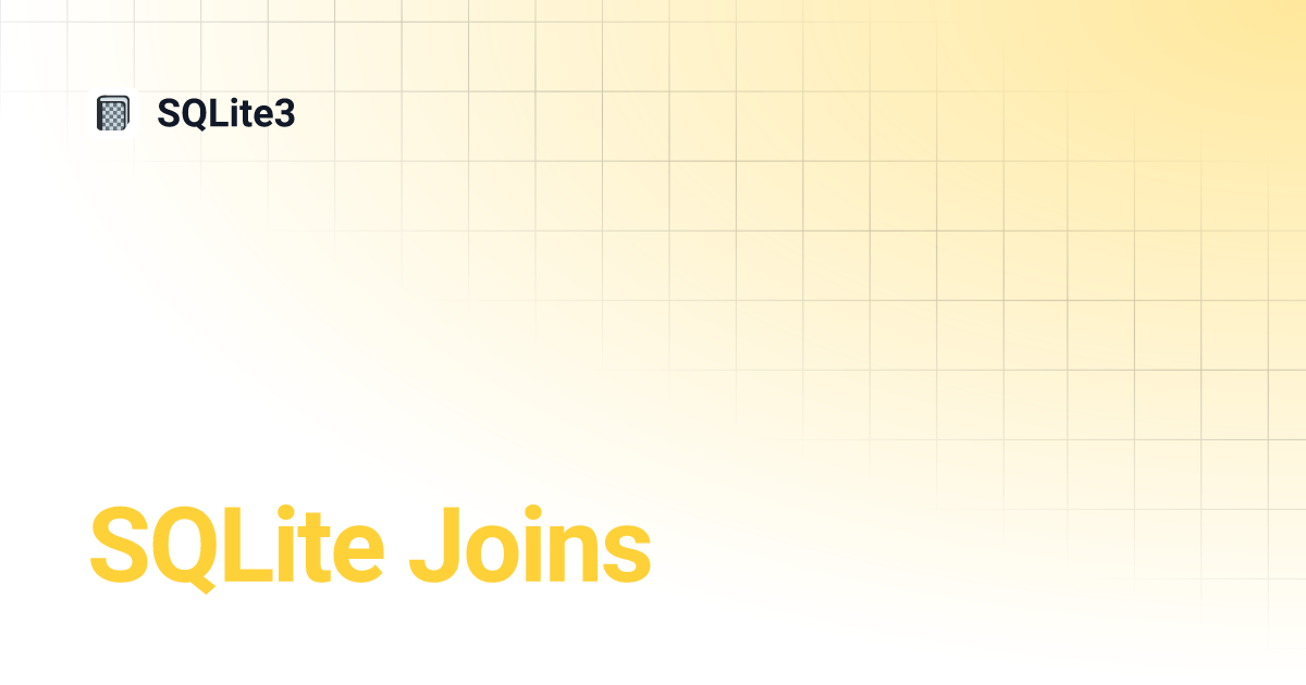Sqlite Joins Sqlite3 